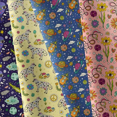 RETRO Cosmic - Bundle AI PNG | Master Bundles