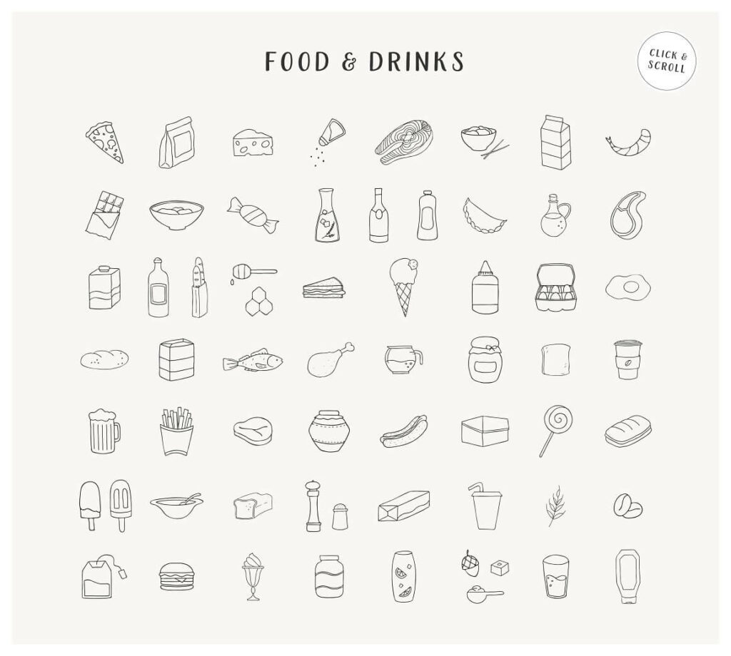 Food & Cooking BUNDLE: Illustrations, Logos, Patterns – MasterBundles