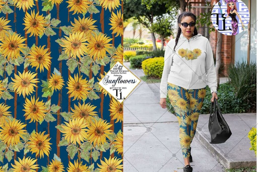 Sunflower Pattern Floral Paper – MasterBundles