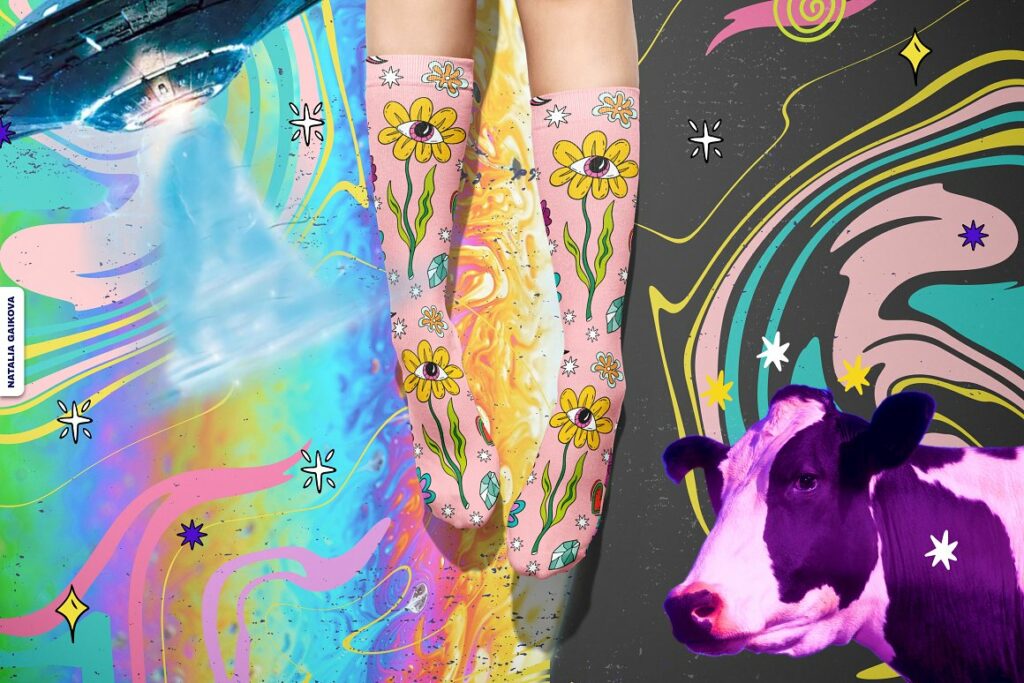 RETRO Cosmic - Bundle AI PNG – MasterBundles