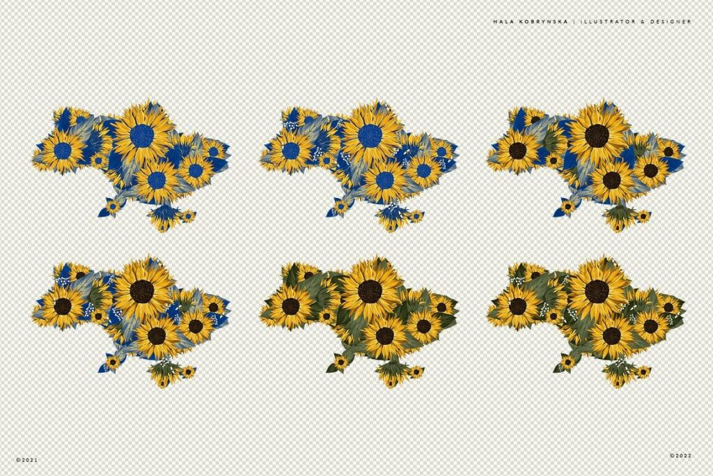 Sunflowers Patterns & Map of Ukraine – MasterBundles