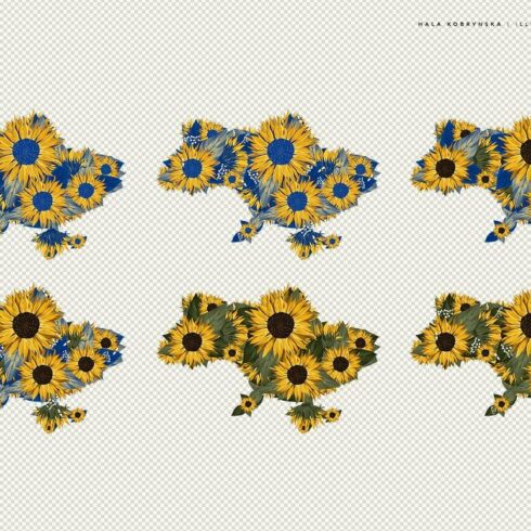 Sunflowers Patterns & Map of Ukraine | Master Bundles