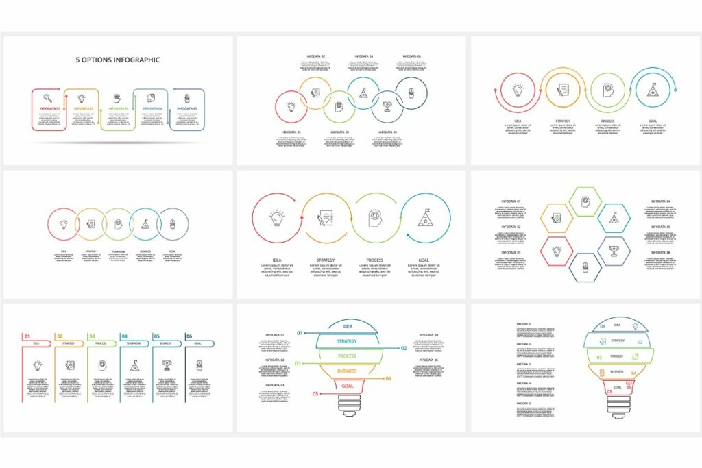 50 Line Animated Infographics – MasterBundles