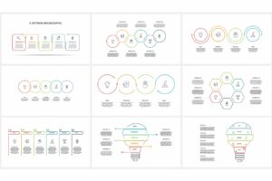 50 Line Animated Infographics | Master Bundles