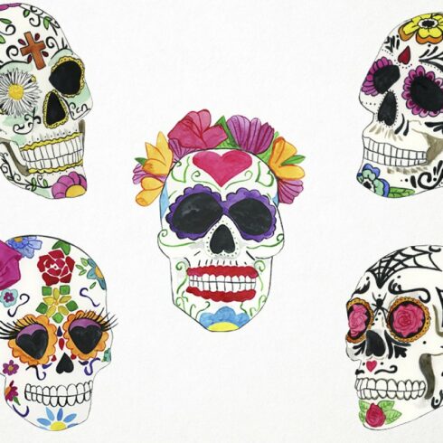 Sugar Skulls Clipart | Master Bundles