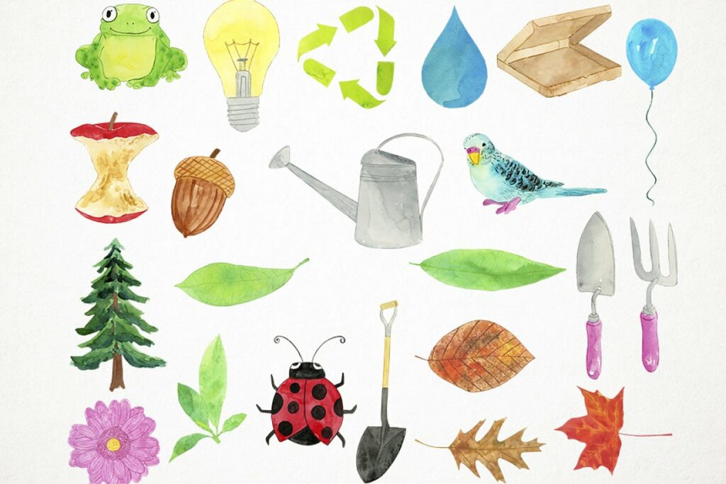 Watercolor Earth Day Clipart – MasterBundles