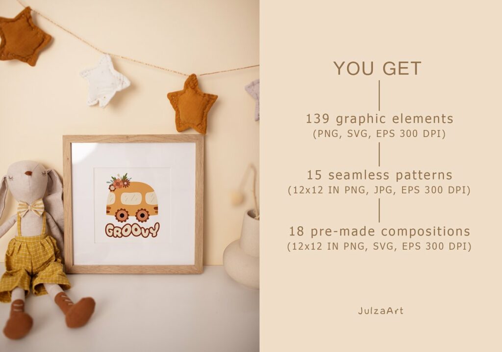 Retro Groovy Baby Collection – MasterBundles