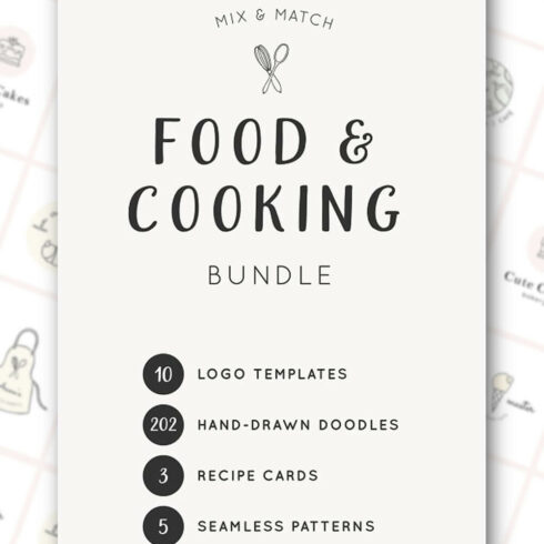 Food & Cooking BUNDLE: Illustrations, Logos, Patterns | Master Bundles