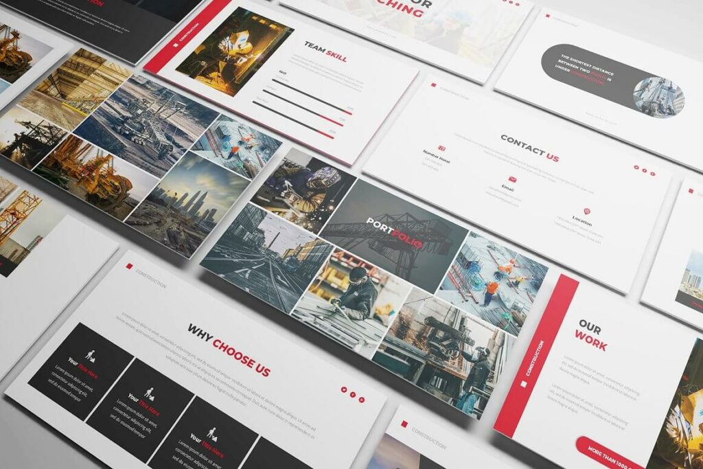 Construction Powerpoint Template 30 Slides – MasterBundles