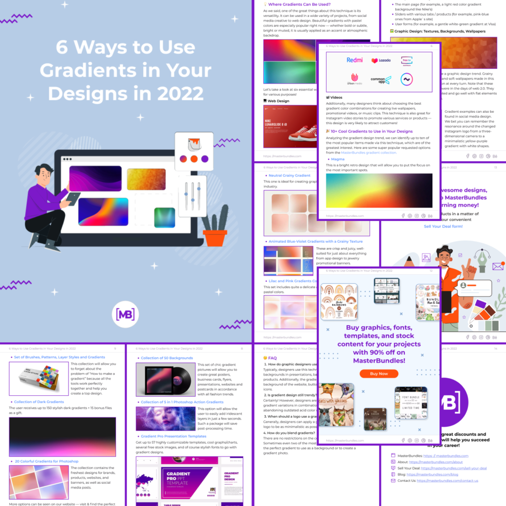 6 Ways to Use Gradients in Your Designs in 2022 – MasterBundles