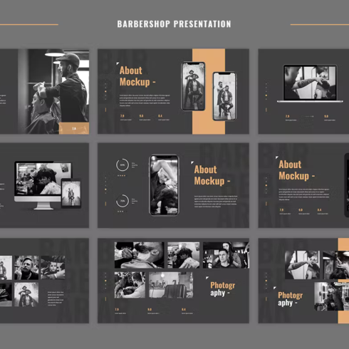 Barbear - Barbershop Presentation Template | Master Bundles