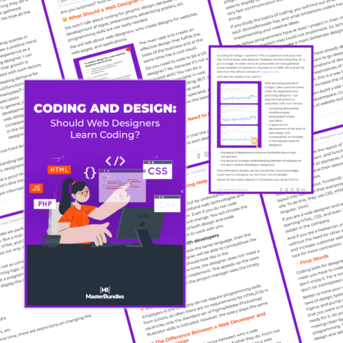 Coding and Design: Should a Web Designer Learn Coding – Free Guide – MasterBundles