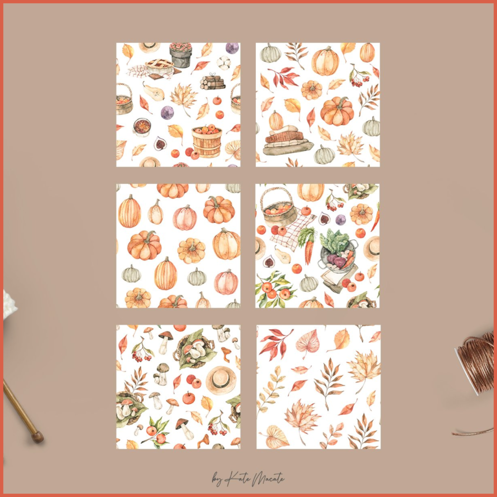 Watercolor Autumn Harvest – MasterBundles