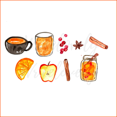 Watercolor Fall Apple Cider Clipart – MasterBundles