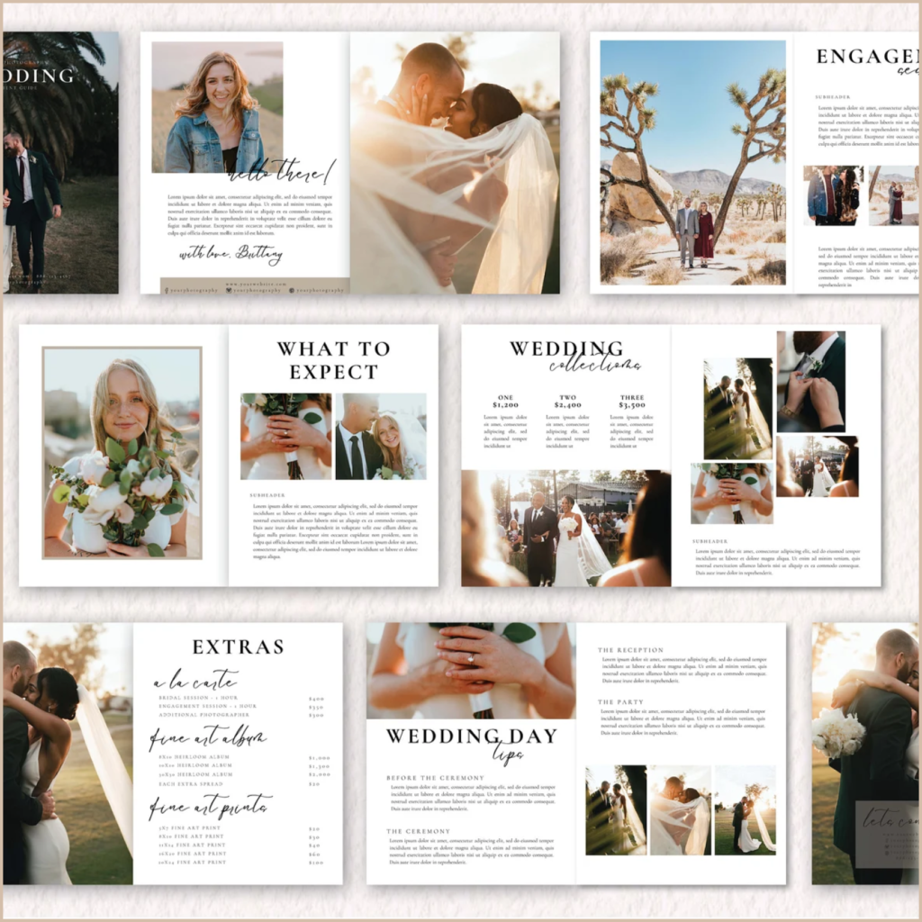 Wedding Pricing Guide, Marketing Magazine – MasterBundles
