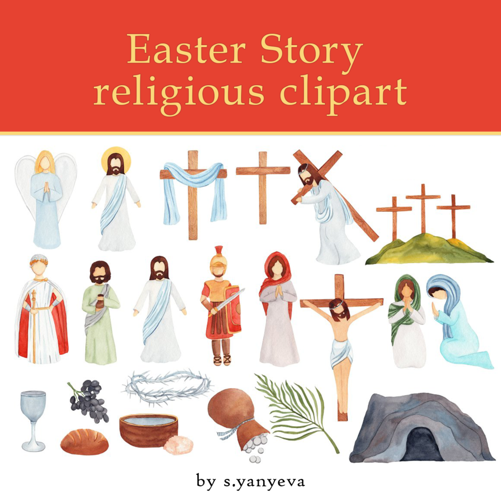Easter Story Religious Clipart – MasterBundles