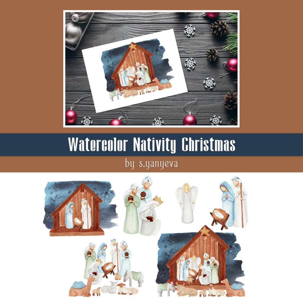 Watercolor Nativity Christmas – MasterBundles