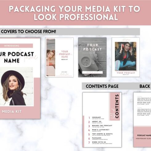20 Page Podcast Media Kit Template | Master Bundles