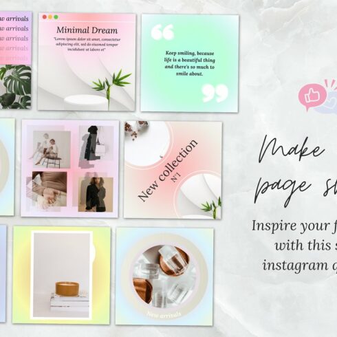 Gradient Instagram Post Templates | MasterBundles