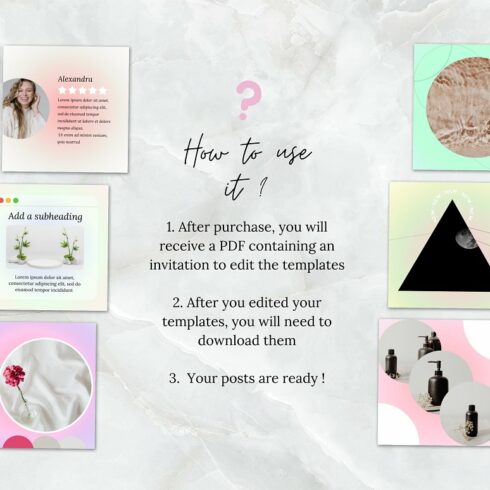 Gradient Instagram Post Templates | Master Bundles