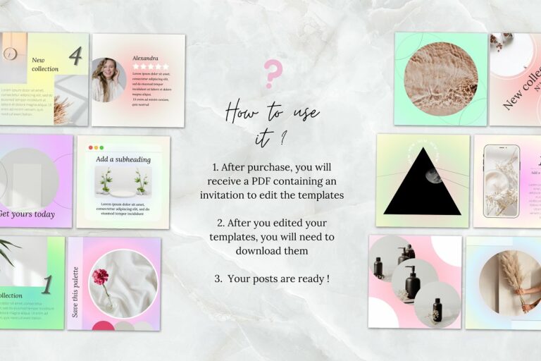 Gradient Instagram Post Templates – MasterBundles