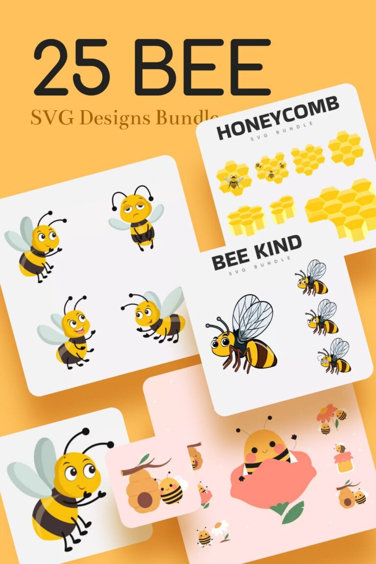 25 Bee SVG Designs Bundle – MasterBundles