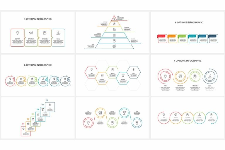 50 Line Animated Infographics – MasterBundles