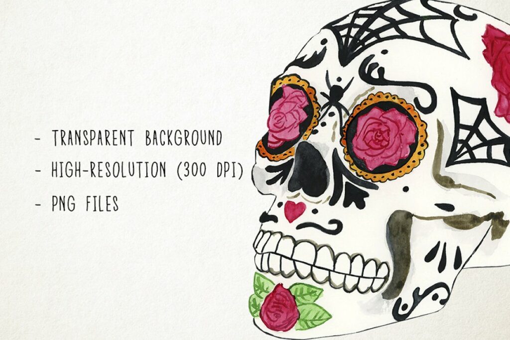 Sugar Skulls Clipart – MasterBundles