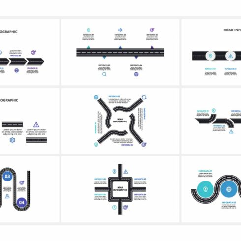 Road Animated Infographics | Master Bundles