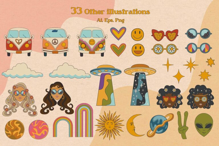 Retro Vector Collection 60’s-70’s – MasterBundles