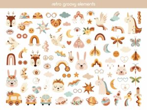 Retro Groovy Baby Collection | Master Bundles