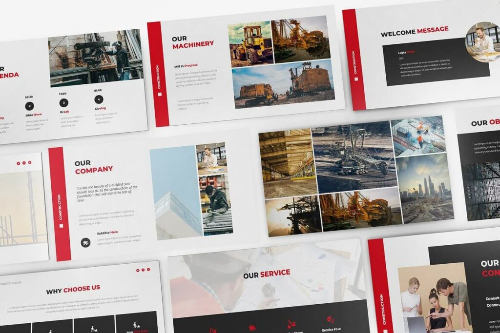 Construction Powerpoint Template 30 Slides – MasterBundles