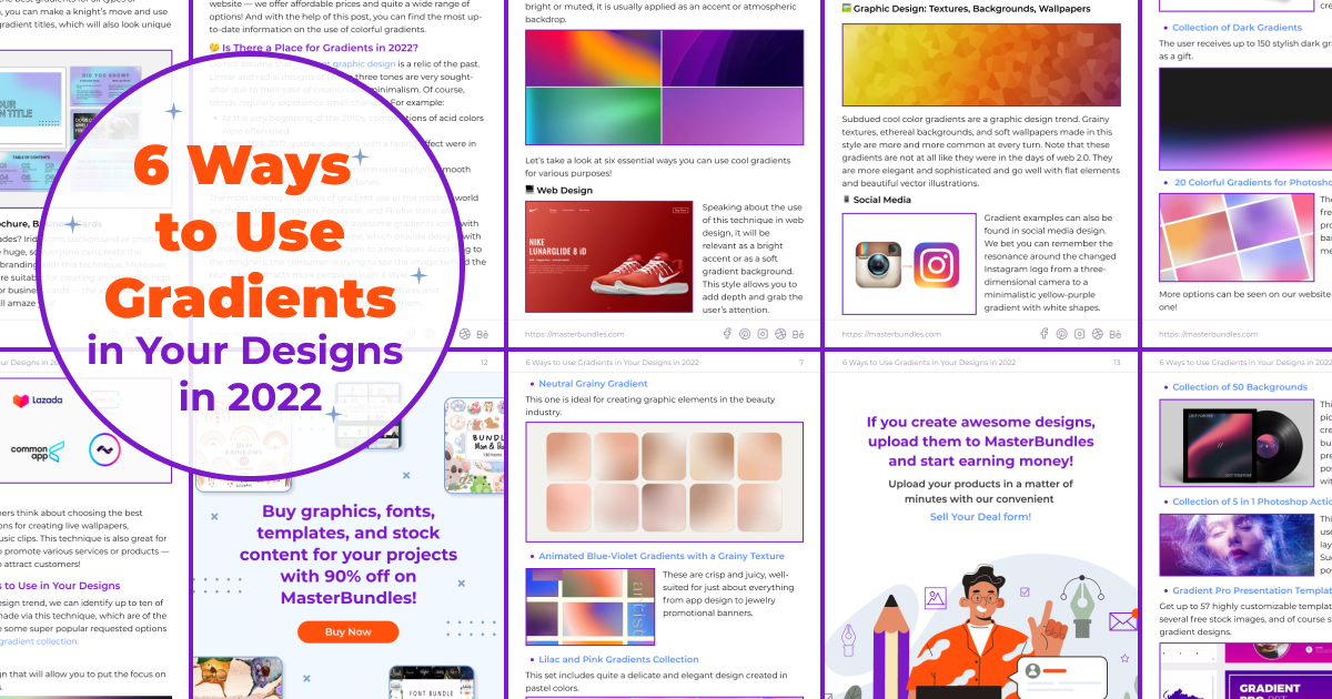 6 Ways to Use Gradients in Your Designs in 2022 – MasterBundles