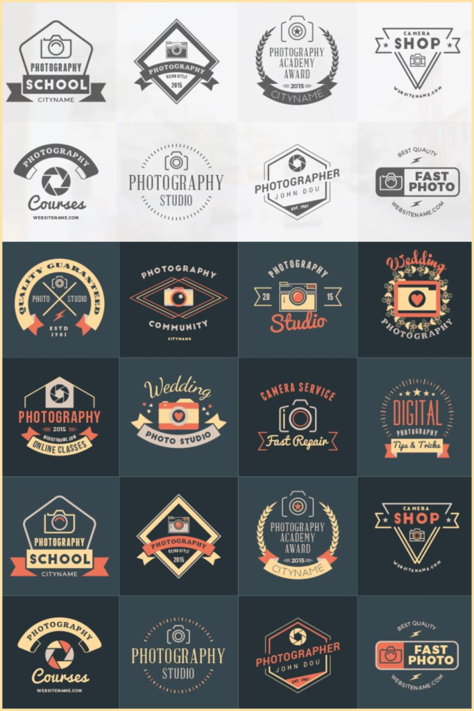 Set Of 16 Photography Logos – MasterBundles