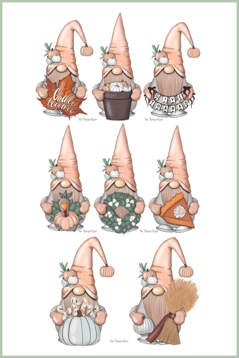 Thanksgiving Gnomes PNG – MasterBundles