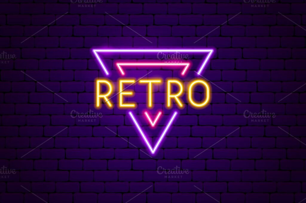 Retro Neon Retro Symbols – MasterBundles