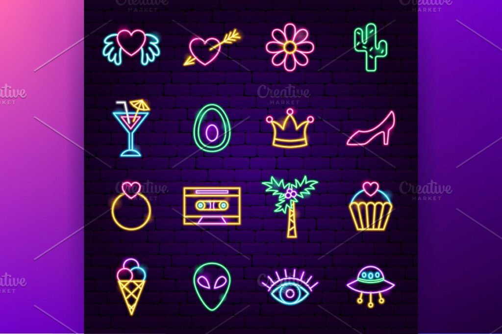 Girl Power Neon Outline Vector – MasterBundles