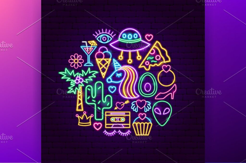 Girl Power Neon Outline Vector – MasterBundles