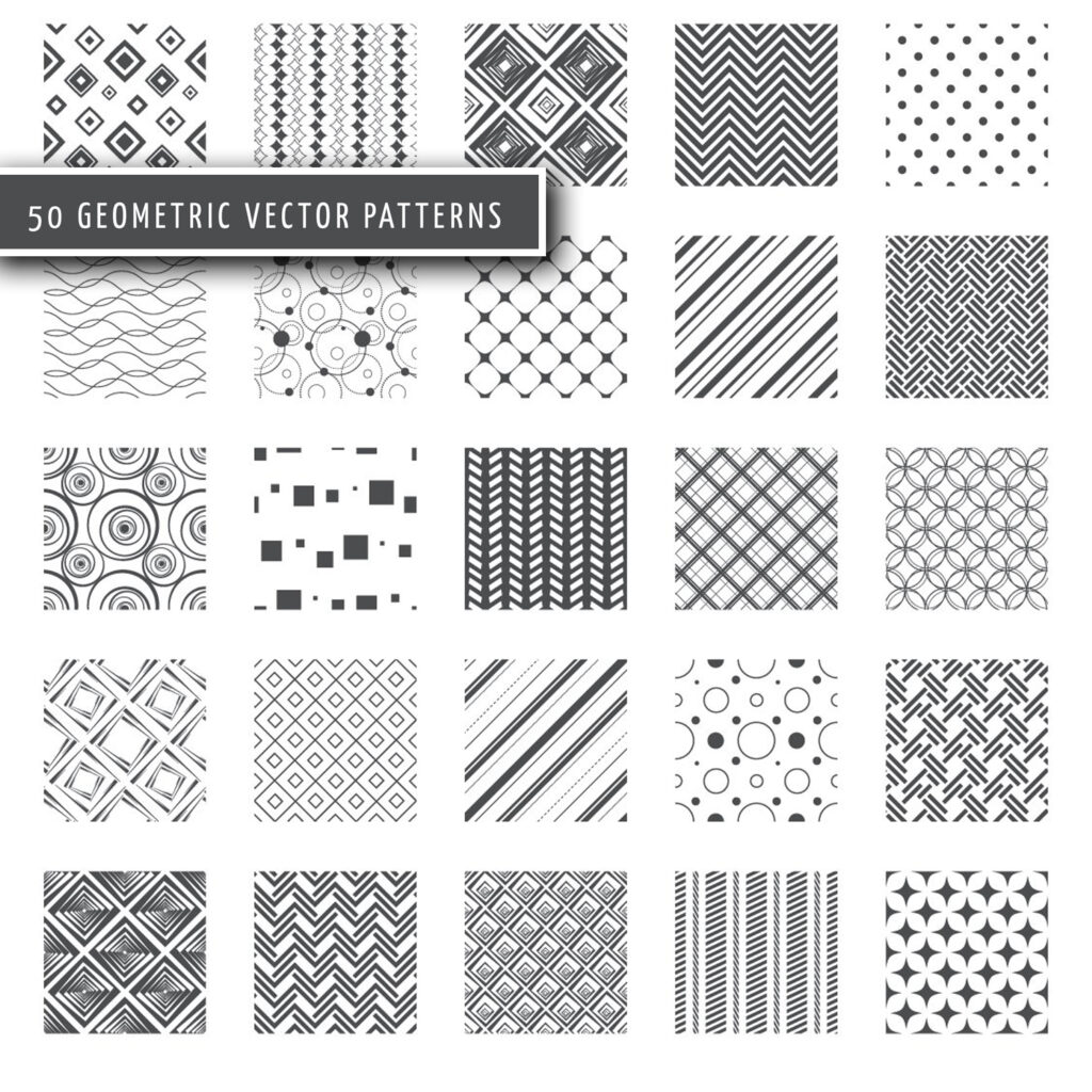 8 3D Geometric Seamless Patterns | MasterBundles