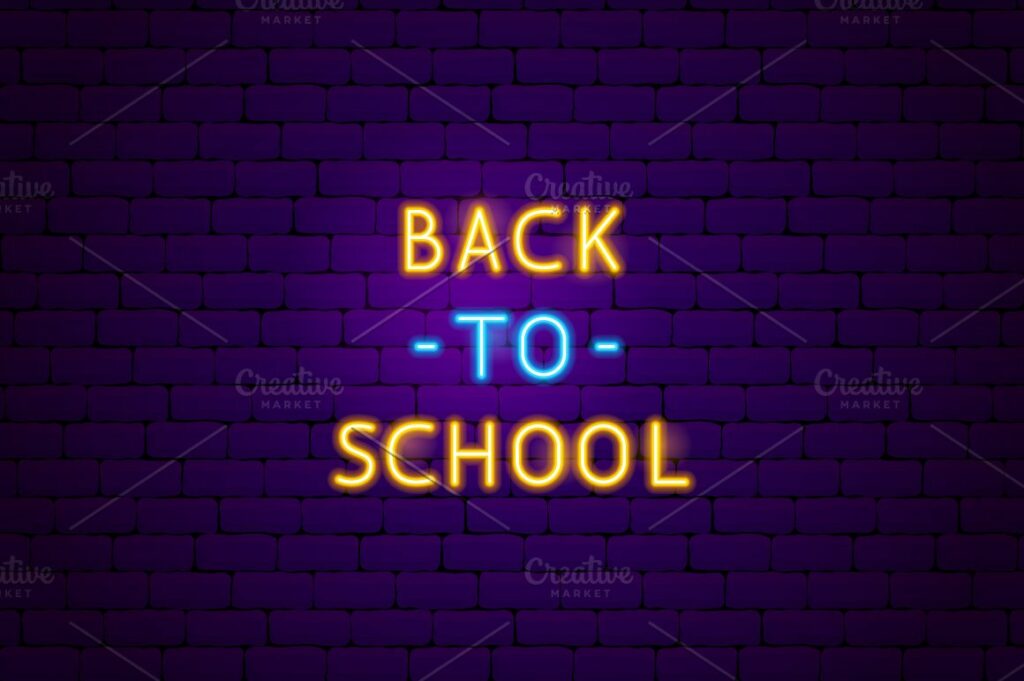 Back To School Neon Outline Vector Icons – MasterBundles