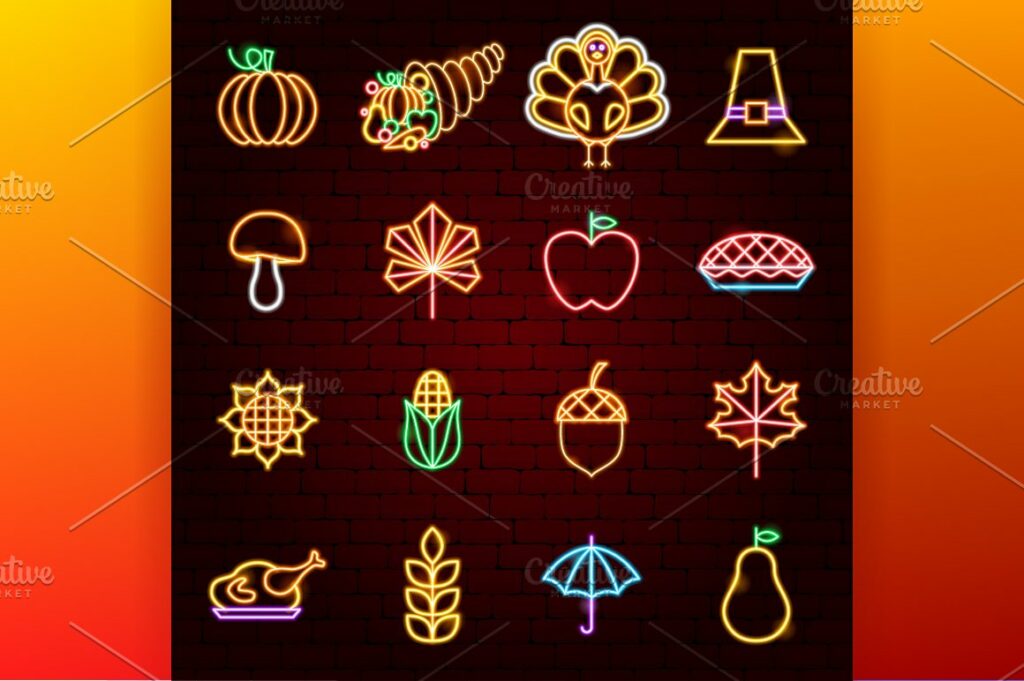 Thanksgiving Day Neon – MasterBundles