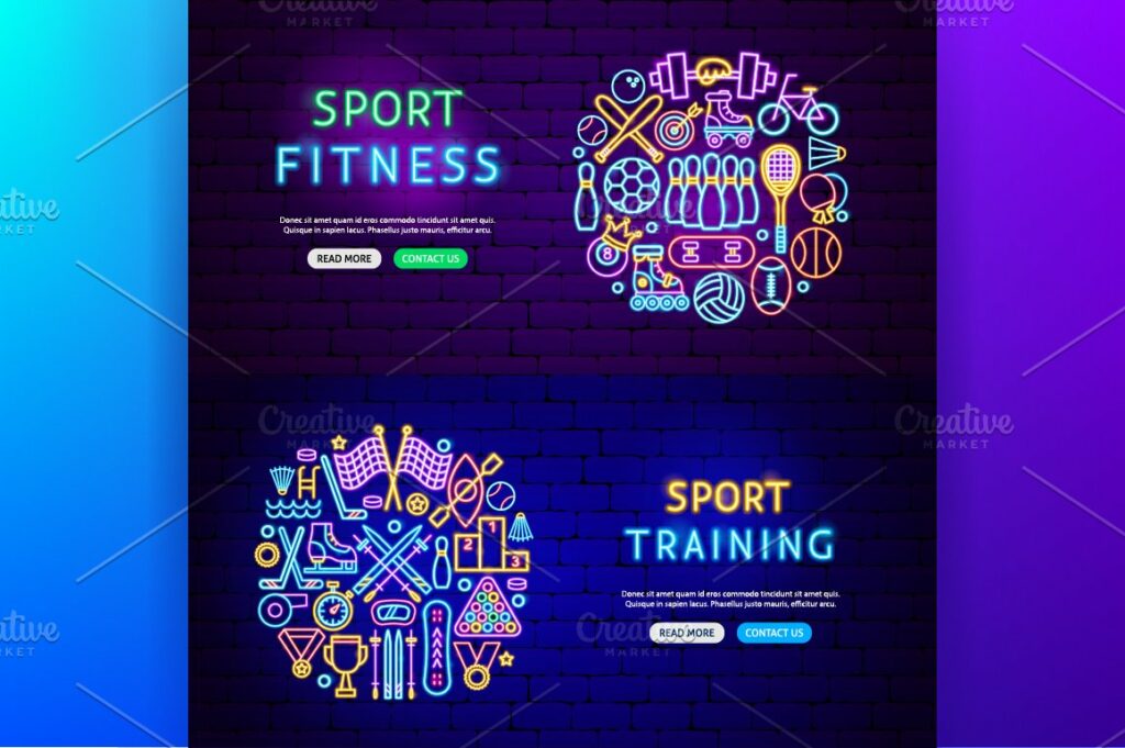 Sport Neon Icons – MasterBundles