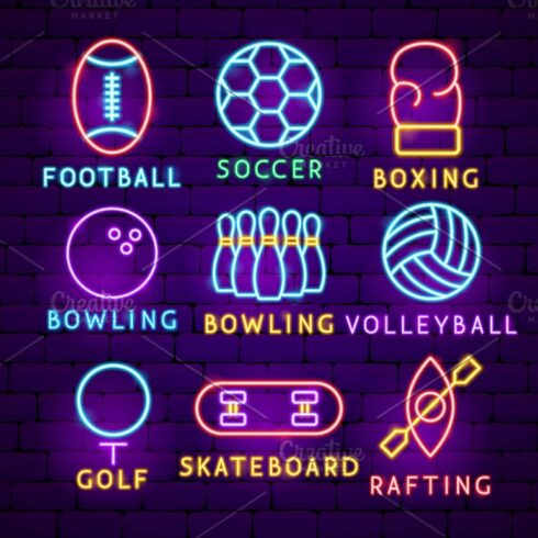 Sport Neon Icons | MasterBundles