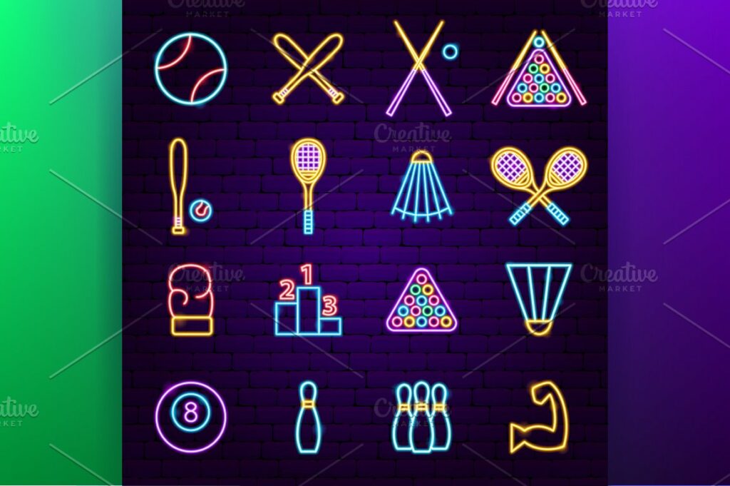 Fitness Neon Icons – MasterBundles