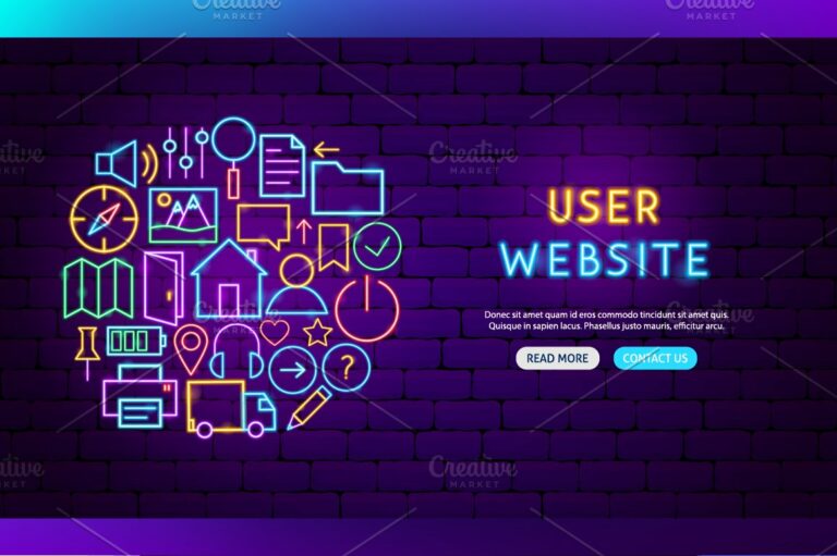 Web UI UX Neon Symbols – MasterBundles