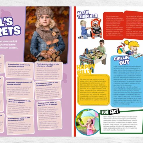 Kids Magazine Template | Master Bundles