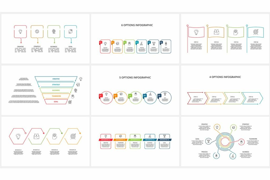 50 Line Animated Infographics – MasterBundles