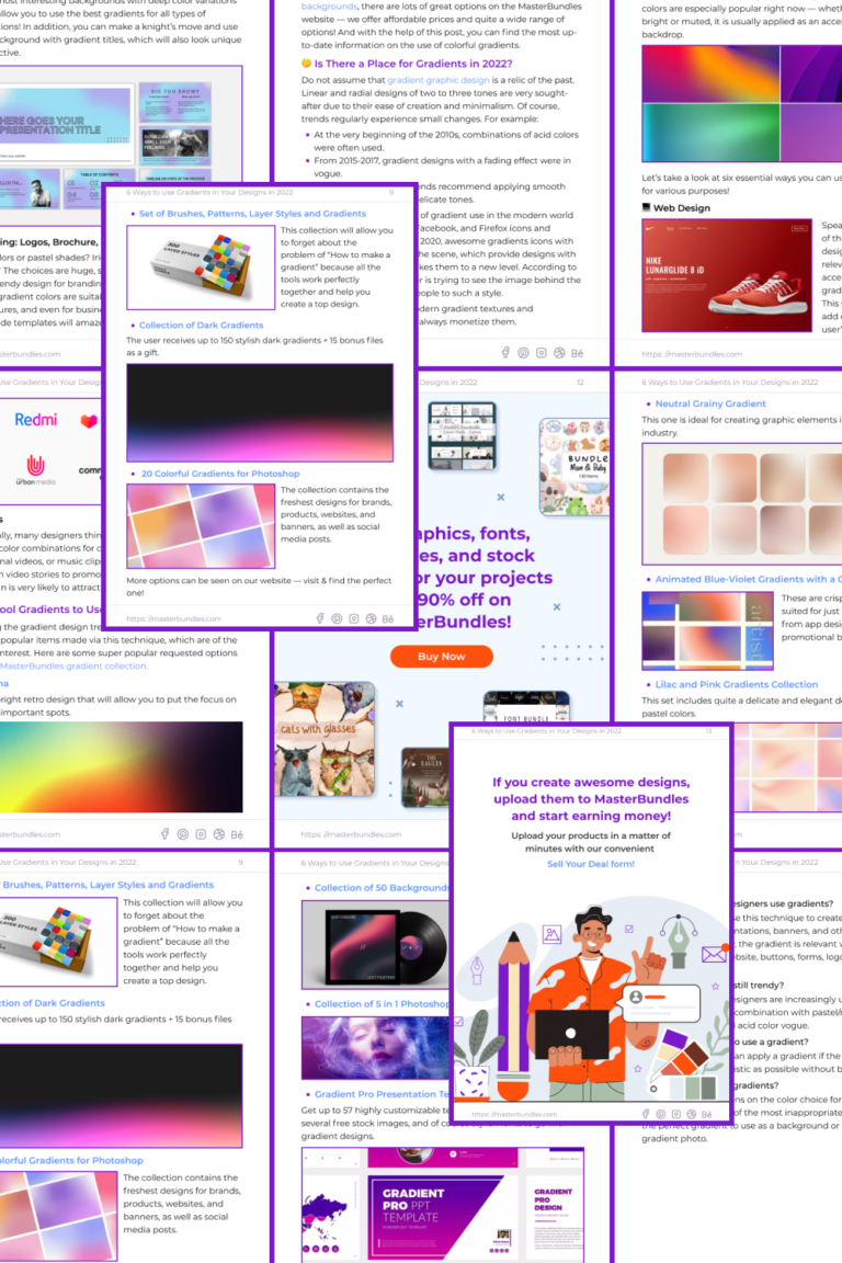 6 Ways to Use Gradients in Your Designs in 2022 – MasterBundles