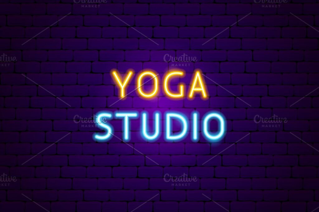 Yoga Meditation Neon – MasterBundles