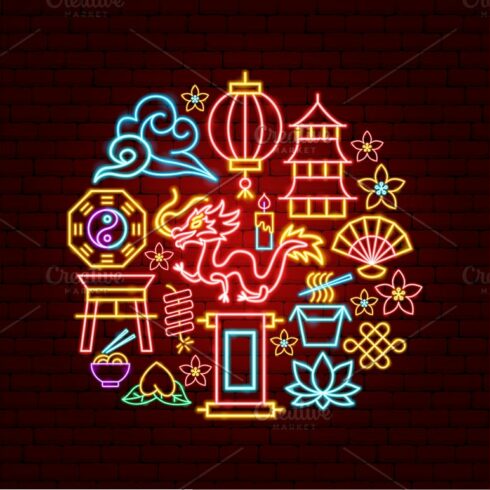 Chinese New Year Neon | Master Bundles